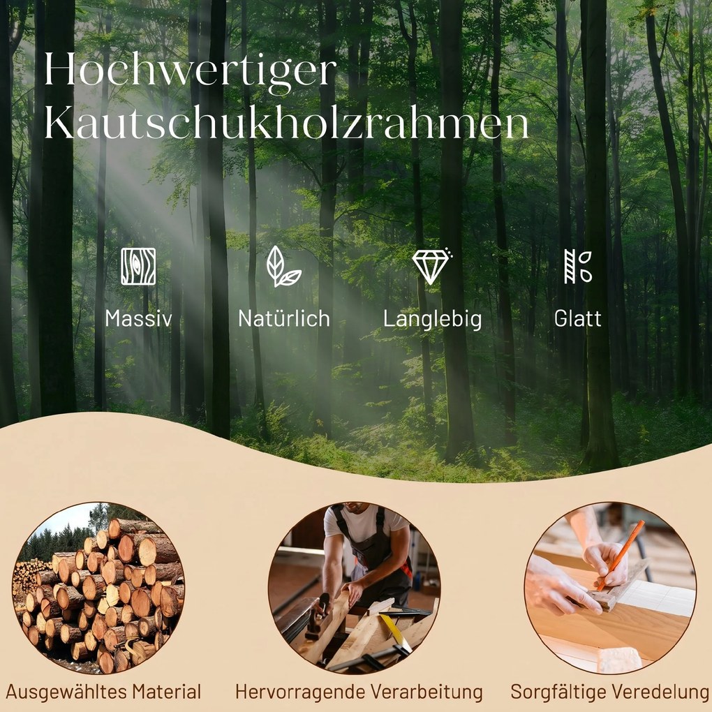 HOMCOM Houpací křeslo s podnožkou nastavitelná opěrka zad bederní polštář pro obývací pokoj, ložnici, krémová
