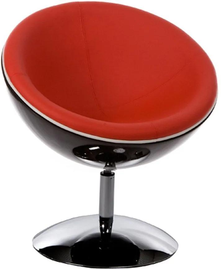 Deflee židle GALAXY BLACK RED AC00400BLREsklolaminát, syntetická kůže  60 x 80 x 70 cm