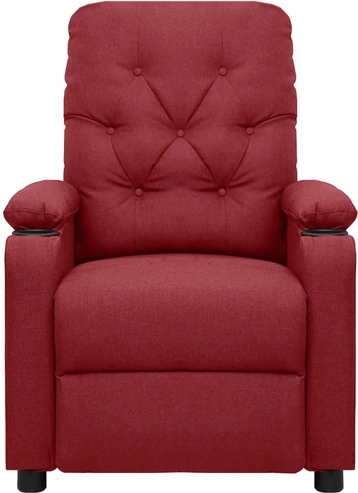 Elektrické masážní křeslo vínové textil 3098854