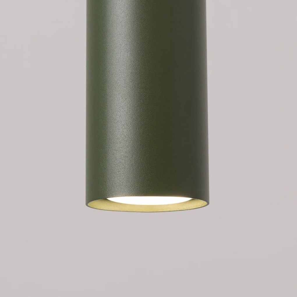 Sollux Lighting Závěsná lampa LAGOS 3P olivově zelená