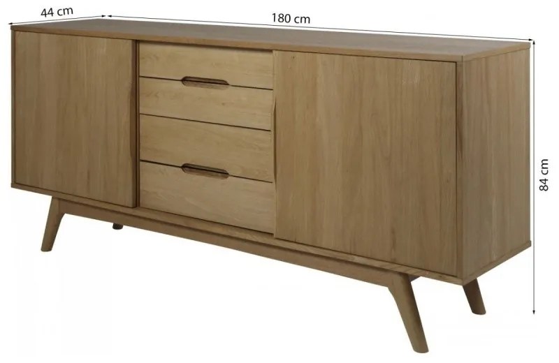 Komoda Marte 180 cm dub olejovaný