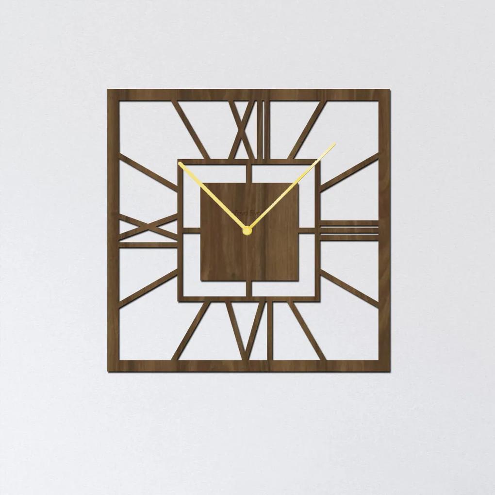 dřevo života Nástěnné hodiny SQUARE Barevný vzor: Černá, Velikost hodin: 40x40