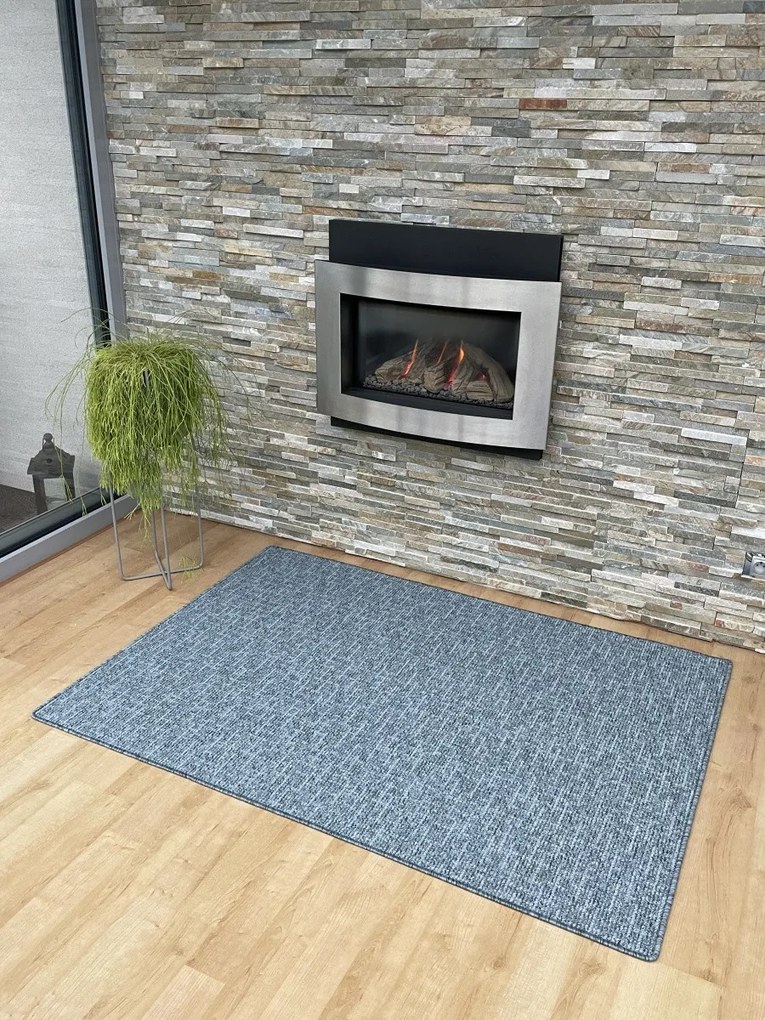 Vopi, Kusový koberec Alassio modrošedý, 57x120, modrá, kuchyně