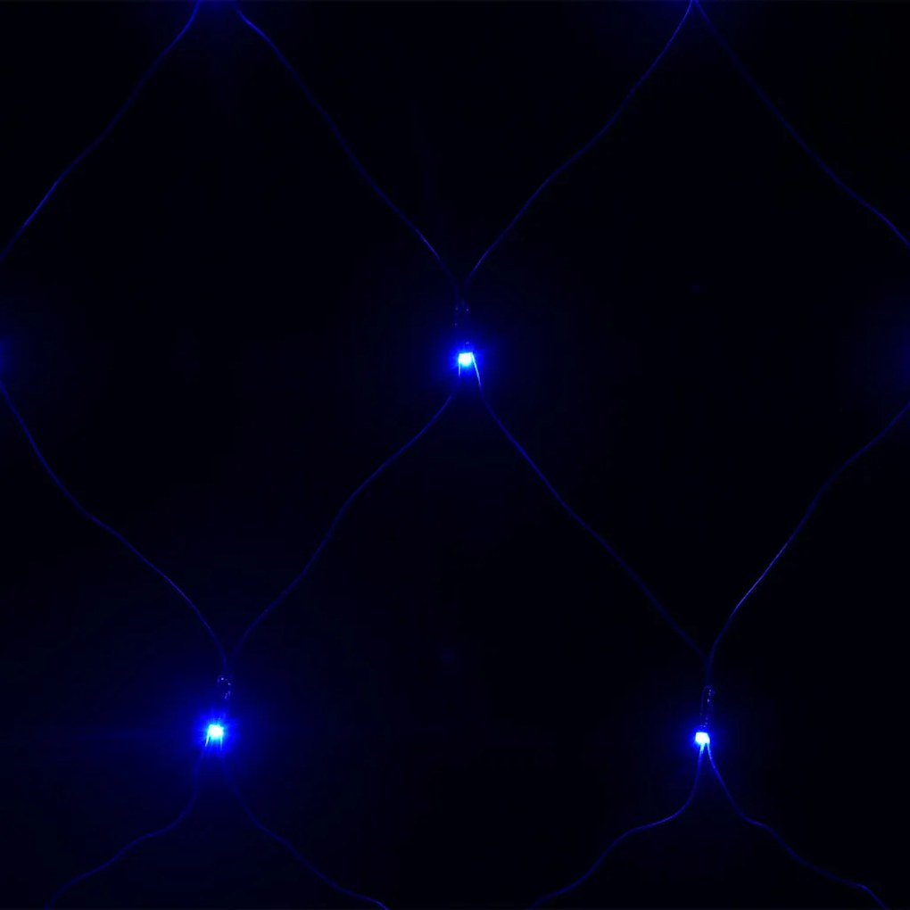 Vánoční světelná síť modrá 3 x 3 m 306 LED vnitřní i venkovní 328780