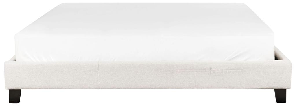 Čalouněná postel 180 x 200 cm světle béžová ROANNE Beliani