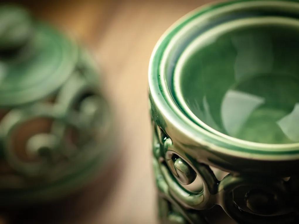 Keramika Vanya Aromalampa KVĚT ŽIVOTA - olivová