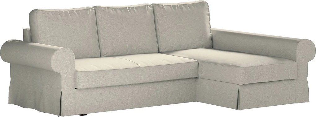 Potah na pohovku IKEA Backabro rozkládací se šezlongem barva béžová látka pletený vzor
