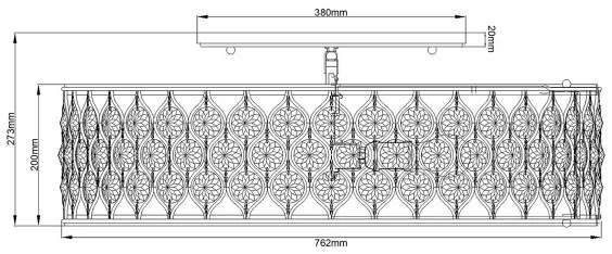 Feiss FE-LUCIA-6SF-L - Stropní svítidlo LUCIA 6xE27/60W/230V