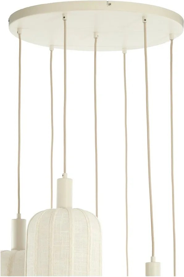 Krémové závěsné svítidlo s textilním stínidlem ø 50 cm Tufia – Light & Living
