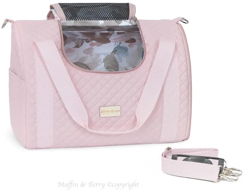 Muffin&Berry Cestovní taška pro psy Louisa růžová Velikost: S