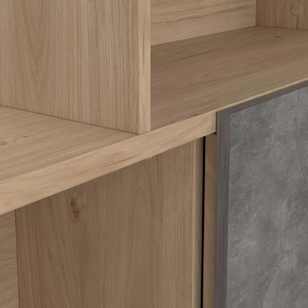 FALCO Knihovna Penta 738 jackson hickory/beton