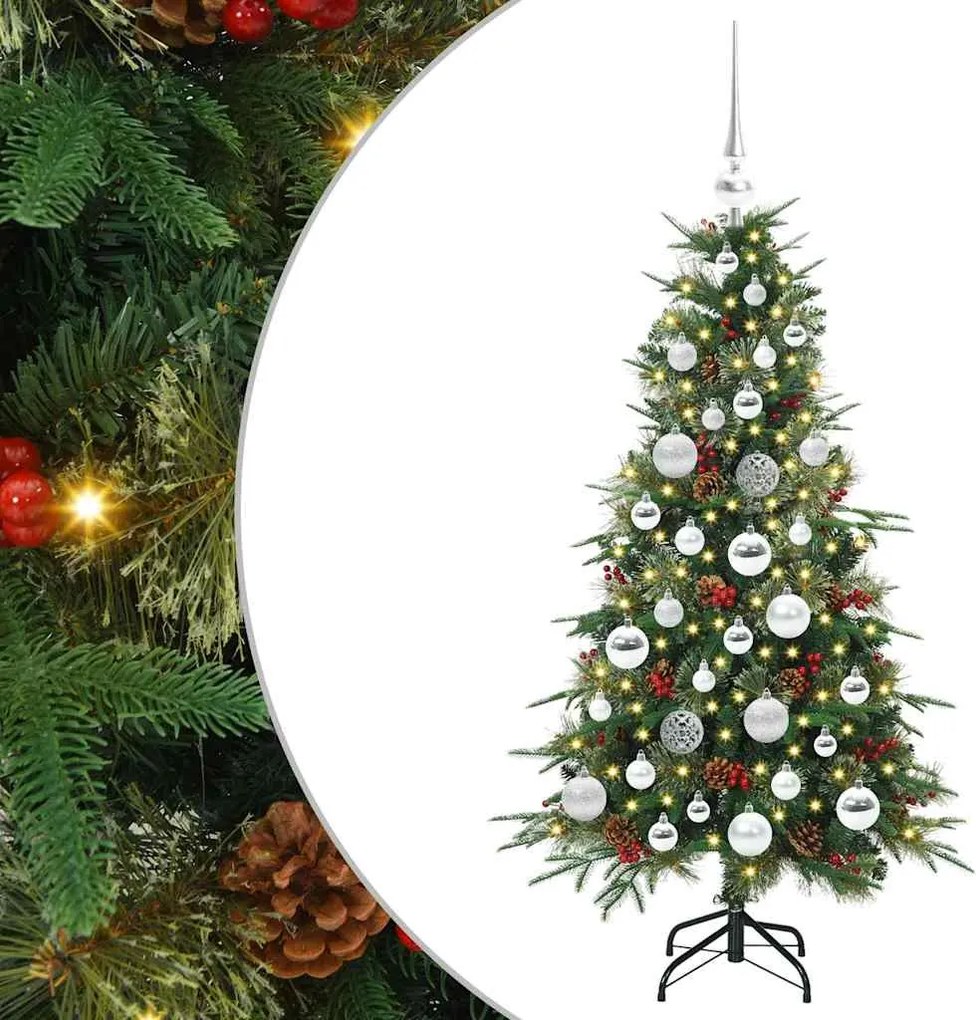 Umělý Skládací Vánoční Strom s stojanem Zelená 120 cm PE a PVC 3397398