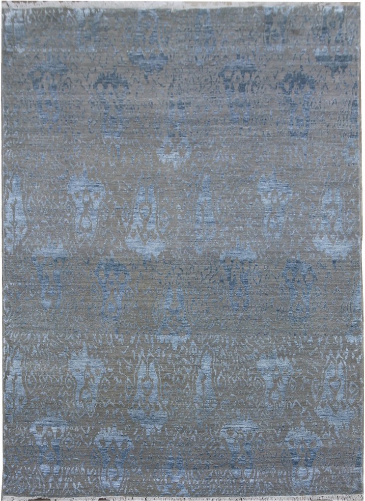 Ručne viazaný kusový koberec Diamond DC-EKT 10 Silver / blue, 305x425, modrá, chodba / predsieň, Diamond Carpets India
