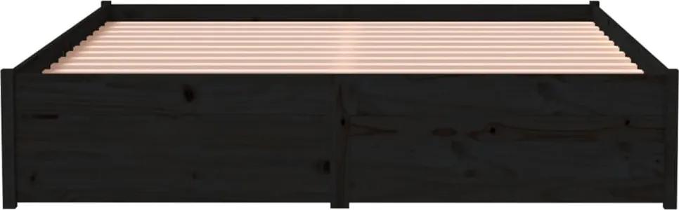 vidaXL Rám postele masivní dřevo 135 x 190 cm dvojlůžko [814928] Barva: Bílá