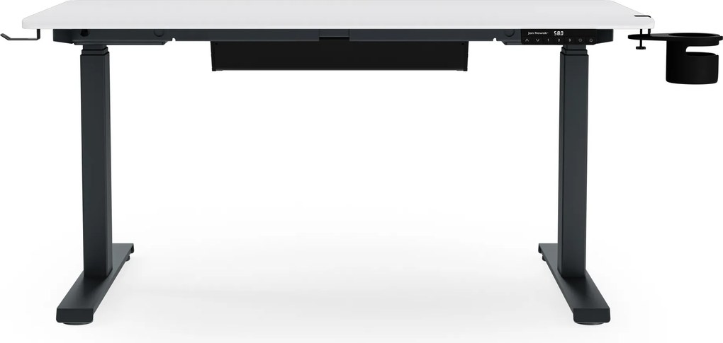 Elektrický stůl s nastavením výšky ergonomický antracitově-bílý, 1200x600 mm: ARIA