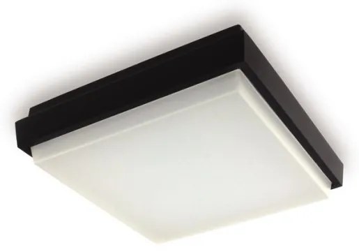 LED2 5130834 Quado S, antracitové venkovní čtvercové svítidlo, 10W LED 3000K, 17x17cm, IP54