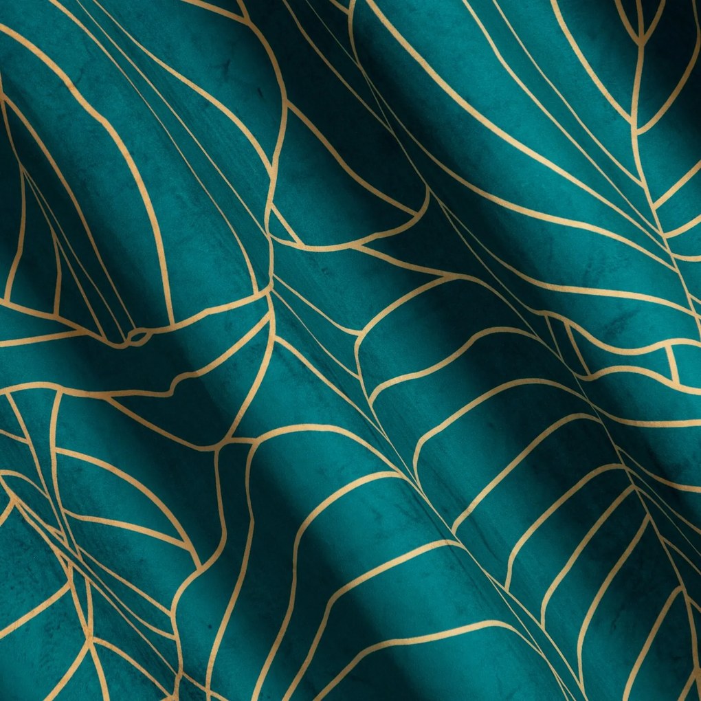 ZATEMŇOVACÍ ZÁVĚS NA KROUŽCÍCH LIMITED COLLECTION LILI2 140X250 CM TYRKYSOVÁ