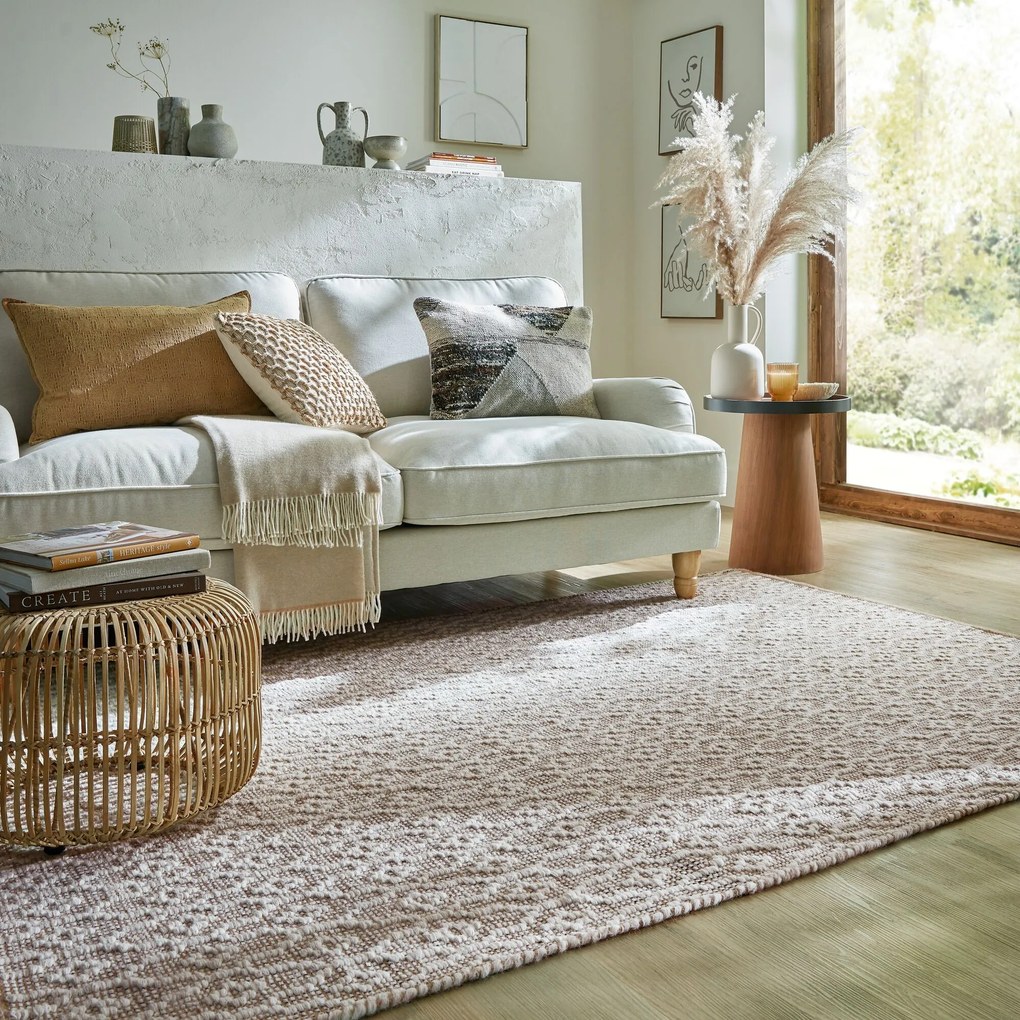 Flair Rugs, Ručně tkaný kusový koberec Nur Wool Dream Natural, 120x170, béžová, ložnice