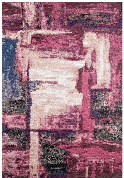 Fialový běhoun Abstract, 300 x 80 cm