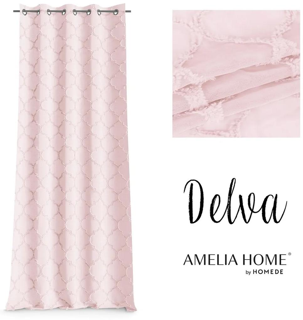 Záclona AmeliaHome Delva II růžová