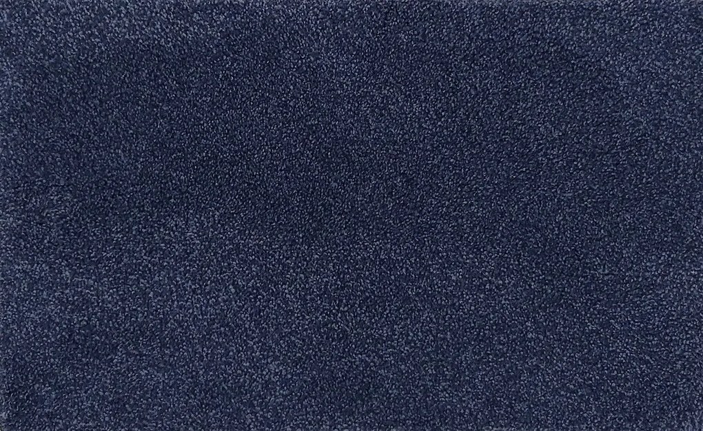 Lano, Metrážový koberec Supersoft 710 tm. modrý, šíře 4m, modrá, ab (mřížka), ložnice
