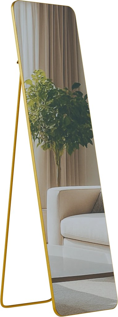 Zrcadlo Gurnee 140x40 cm – zlatá lesklá