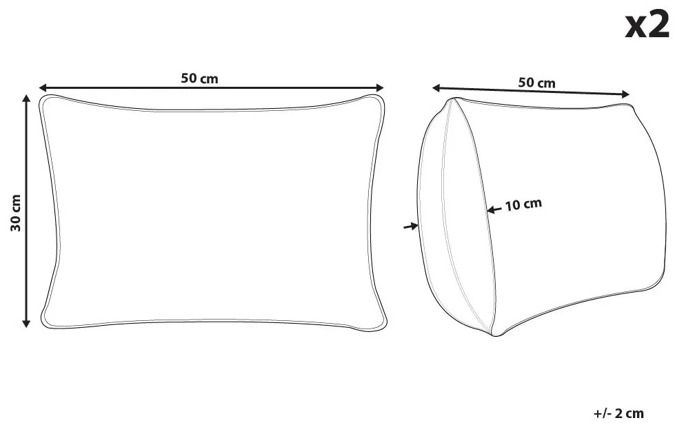 Sada 2 dekorativních polštářů s vánočním motivem 30 x 50 cm černé/bílé SVEN Beliani