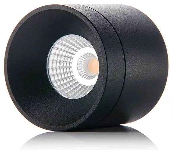 LED2 1110933 Tiny, černé stropní válečkové svítidlo, 8W LED 3000K, průměr 7,8cm