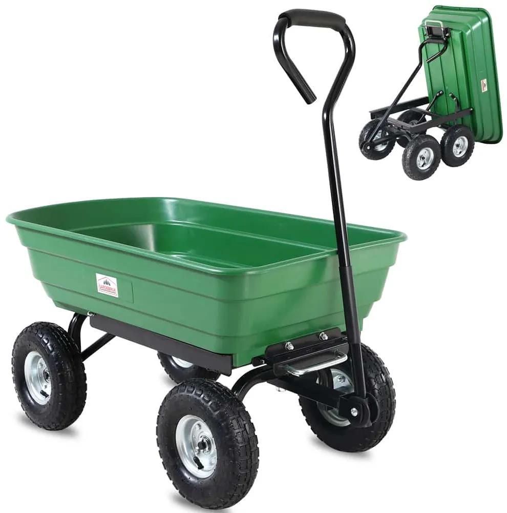 Gardebruk Zahradní vozík s funkcí naklápění 103,5 x 51 x 92,5 cm zelený
