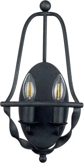 Elstead BRADBURY nástěnná Farmhouse lampa 2xE14 šedá