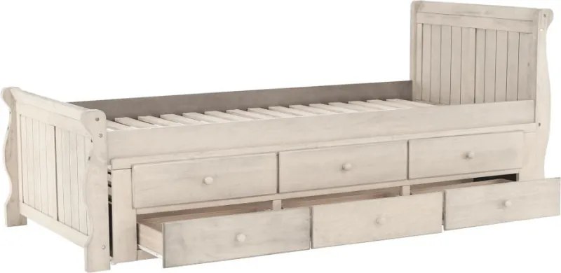Postel s přistýlkou, 90x200, antická bílá, ANTIKO Kondela 0000258490