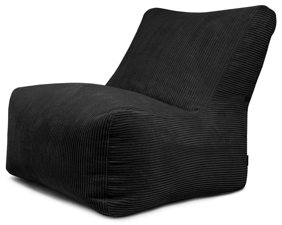 Černý manšestrový sedací vak Seat 100 Lounge – SLOWDOWN