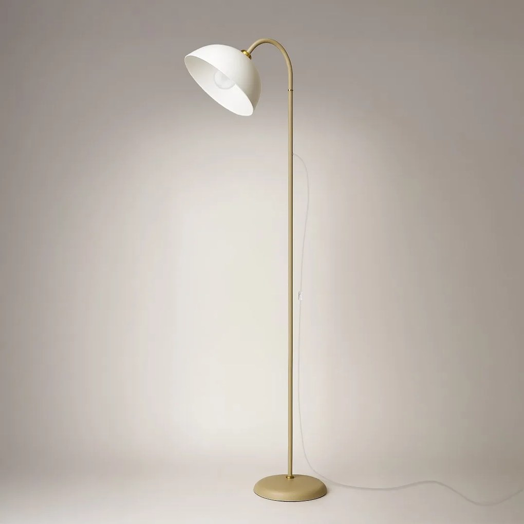 Stojací lampa Zack, 1x bílé PVC stínítko, be