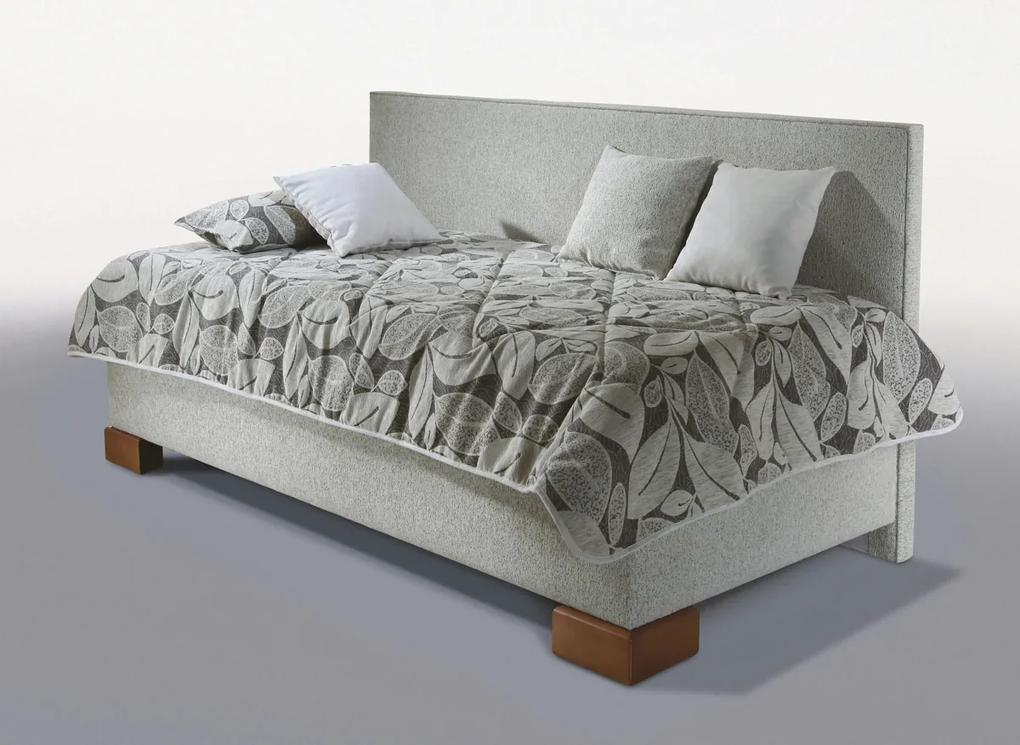 NEW DESIGN postele Čalouněná postel QUATRO s dlouhým čelem a úložným prostorem, 80×200 cm Velikost postele: 80 × 200 cm, Strana: Pravá