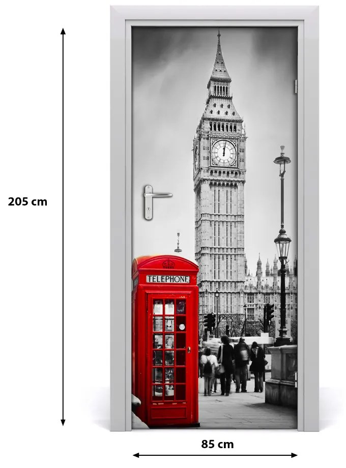 Fototapeta samolepící na dveře Big Ben Londýn 85x205 cm