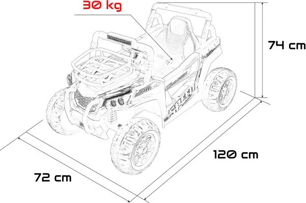 Elektrické terénní autíčko UTV LIFT červené