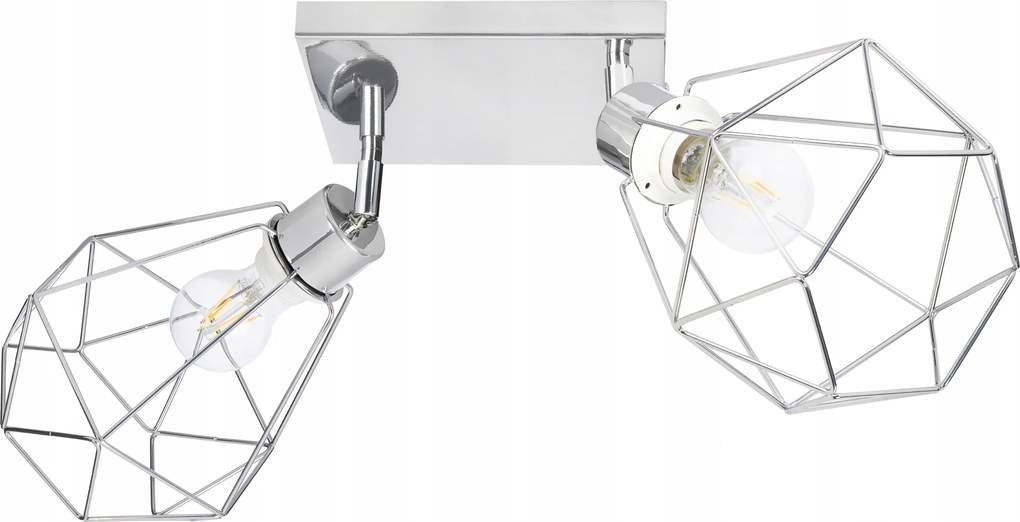 Lampa stropní svítidlo lustr pohyb loft drát diamant chrom
