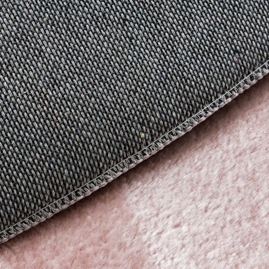Dywany Łuszczów, Kusový koberec Visco Rabbit Pink 8 kruh, 160x160 (průměr) kruh, růžová, dětský pokoj