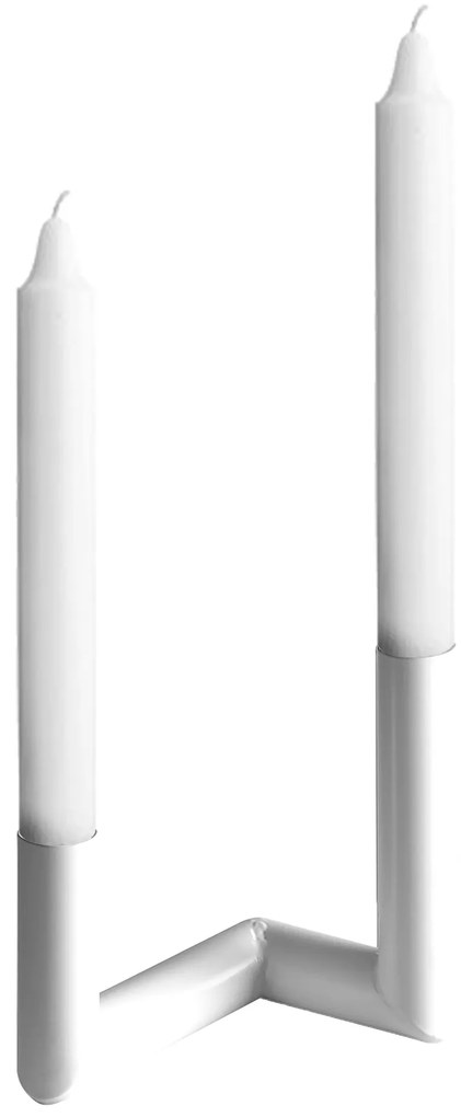 NUR Design Svícen & Váza Pipeline White - 2. jakost