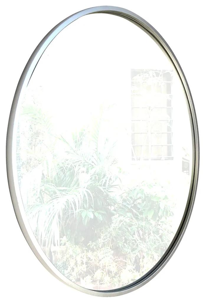 LOFTIKA STŘÍBRO Kulaté nástěnné zrcadlo Průměr: 60 cm