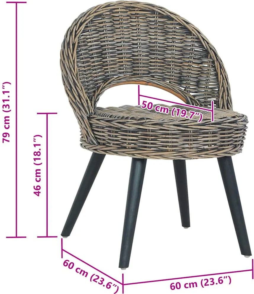 Křeslo ratan kubu černé 285231