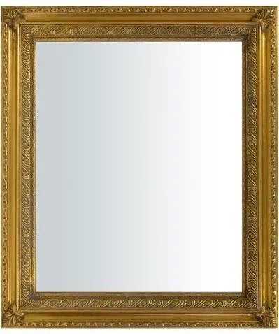 Zrcadlo ve zlatém rámu s ornametny 47576