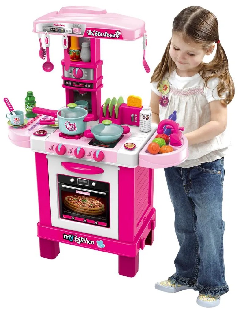 Dětská kuchyňka Baby Mix malý šéfkuchař růžová