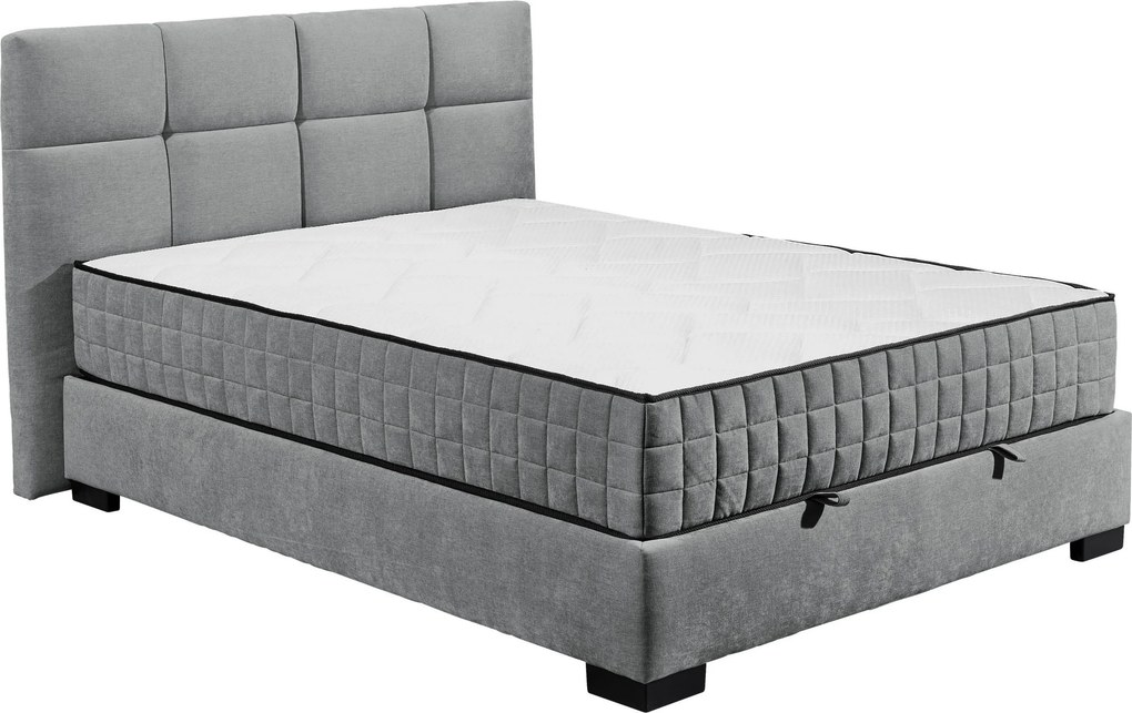 XXXLutz AMERICKÁ POSTEL, 140/200 cm, antracitová MID.YOU - Postele s úložným prostorem - 002220053405