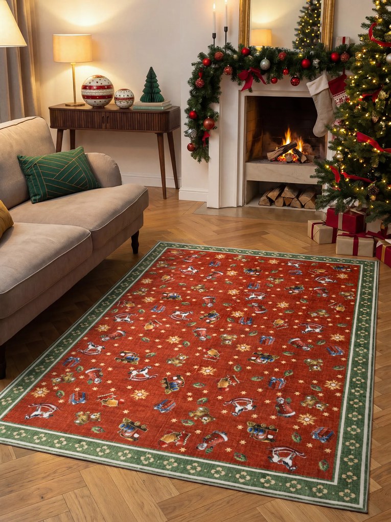 Villeroy & Boch Kusový koberec Toy's delight 106499 Red Green, 160x230, červená, obývací pokoj