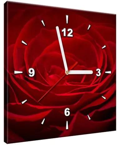 Tištěný obraz s hodinami Růže pro lásku 30x30cm ZP2394A_1AI