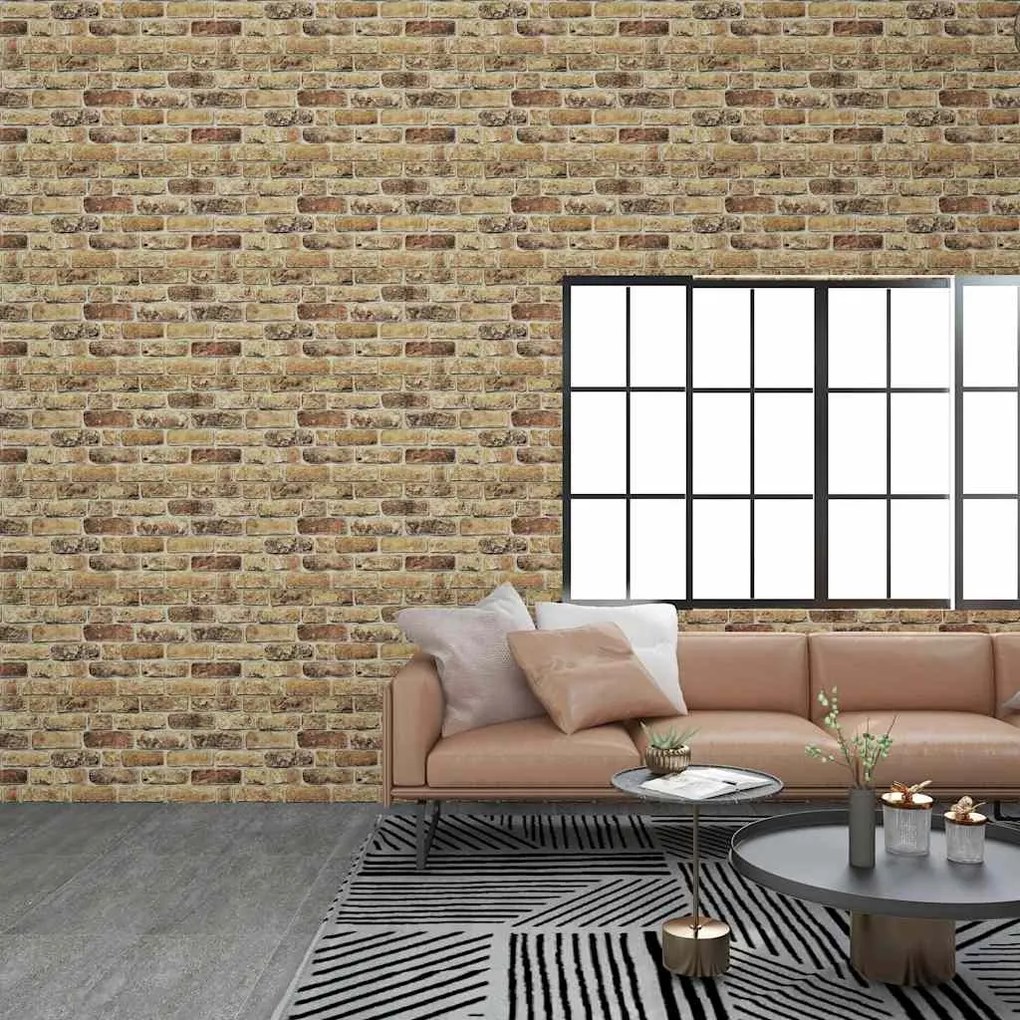 3D nástěnné panely design tmavě pískové cihly 10 ks EPS 147202