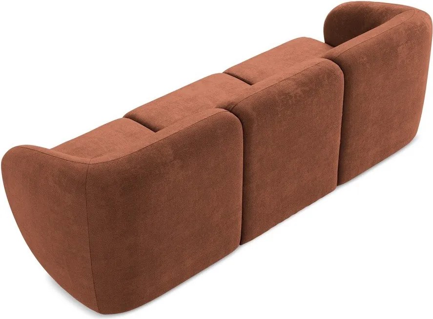 Žinylková pohovka v terakotové barvě 244 cm Lani – Makamii