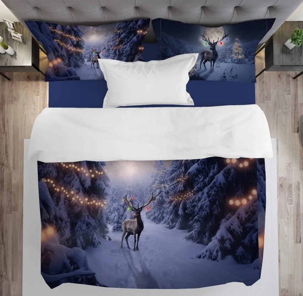 3D Italské povlečení 100% bavlna Deer - 220x200 / 2x70x90 cm