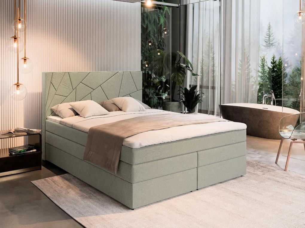 MSL Kontinentální čalouněná postel TAMARA (140 x 200 cm) Barva látky: INARI 100